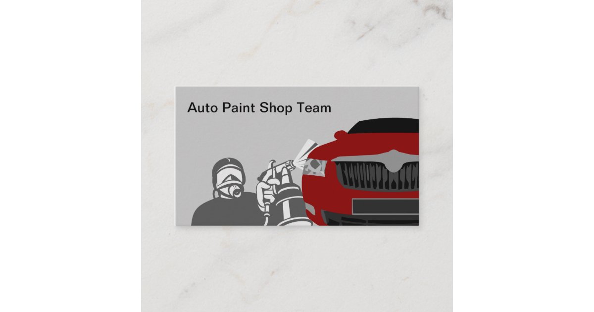 Automotive Painting Service Business Card | Zazzle