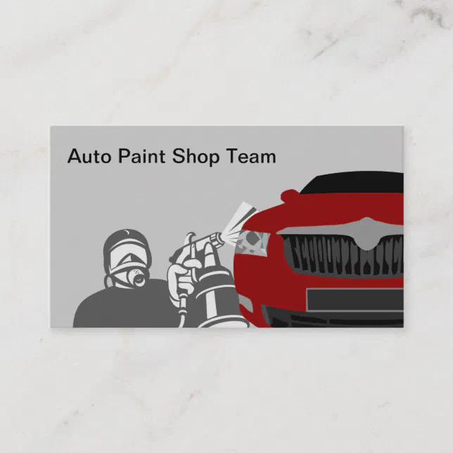 Automotive Painting Service Business Card | Zazzle