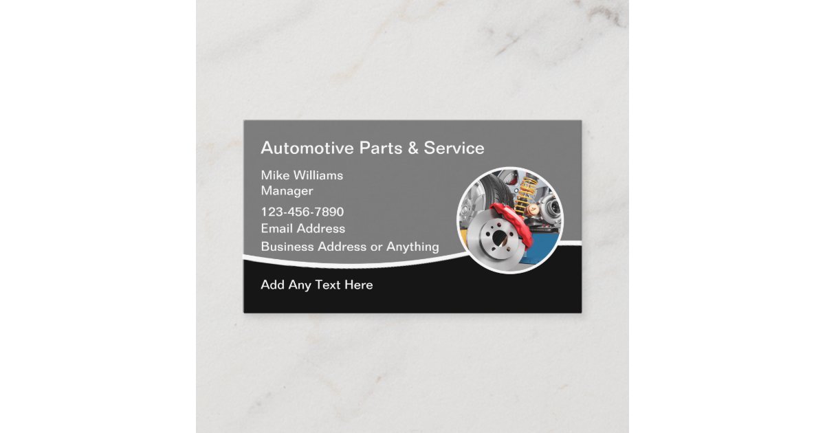 Automotive Parts And Repair Service Business Cards | Zazzle