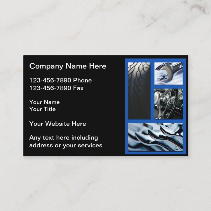 Automotive Professional Service Business Cards | Zazzle