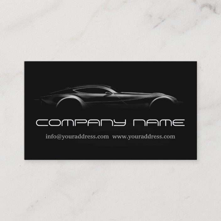 Automotive / Racing / Racer Black Fast Car Business Card | Zazzle.com