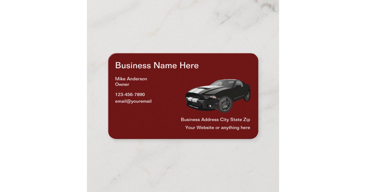 Automotive Repair Auto Body Collision Business Card | Zazzle