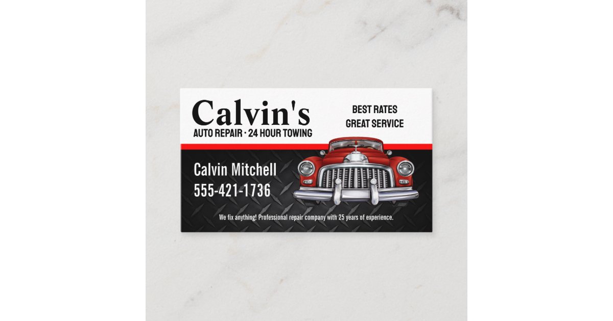 Automotive Repair Business Card | Zazzle