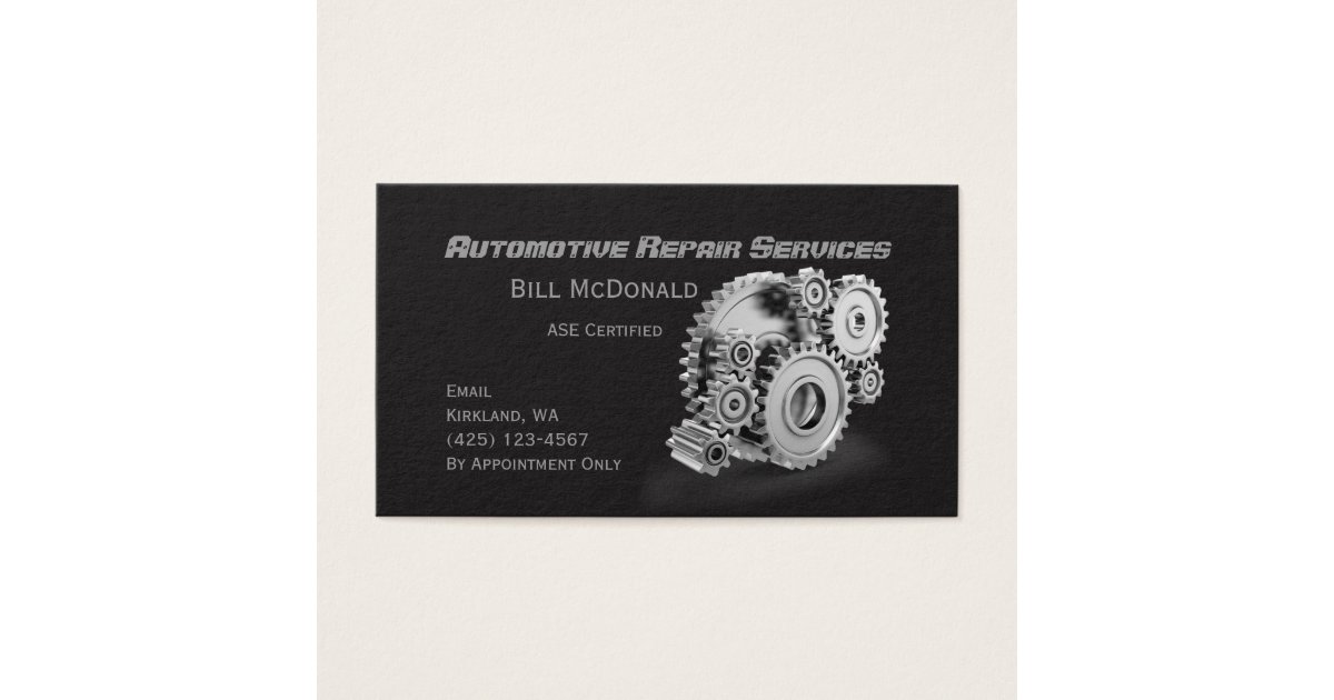 Automotive Repair Business Card | Zazzle.com