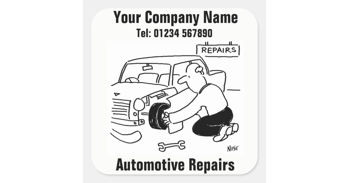 Automotive Repairs Business stickers | Zazzle