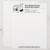 Automotive Repairs Garage Services Business Letterhead | Zazzle