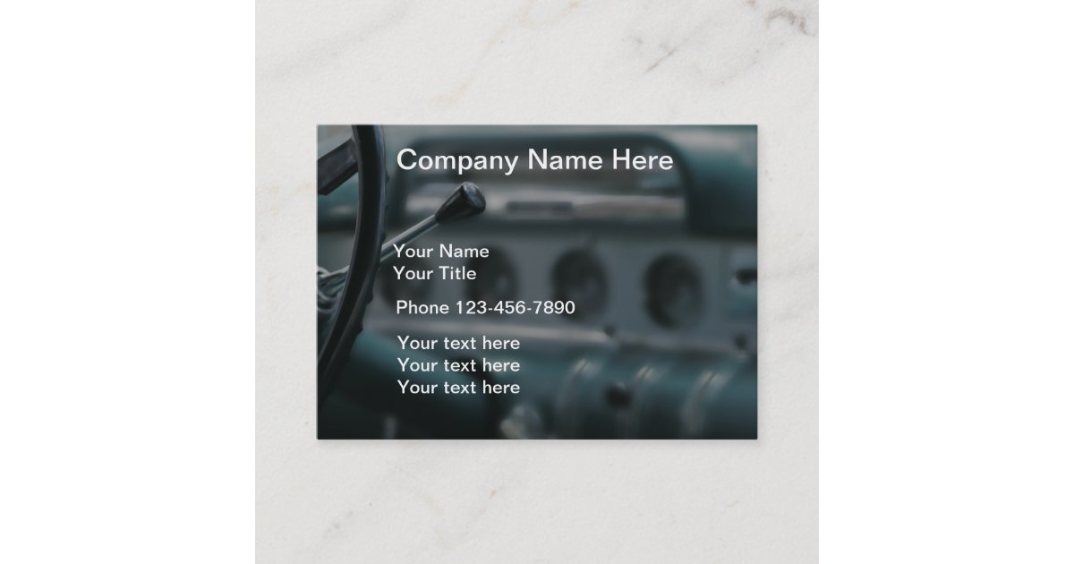 Automotive Retro Classic Car Business Card | Zazzle
