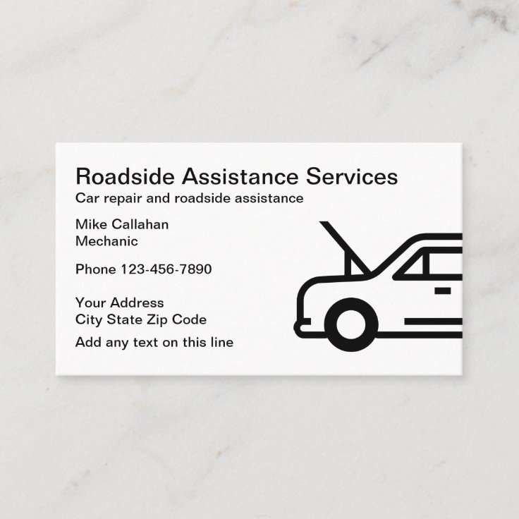 Automotive Roadside Assistance Business Card | Zazzle