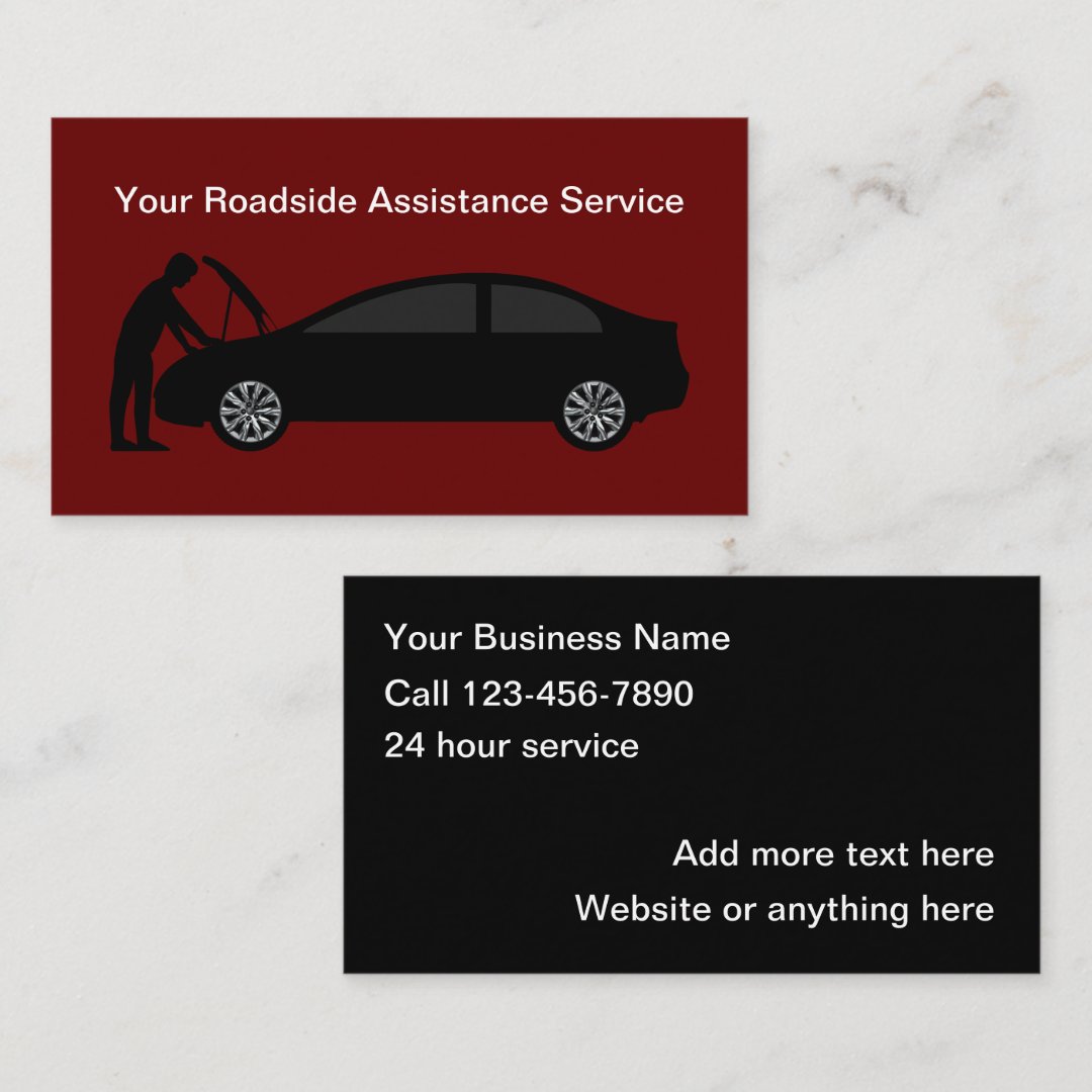 Automotive Roadside Assistance Business Card | Zazzle