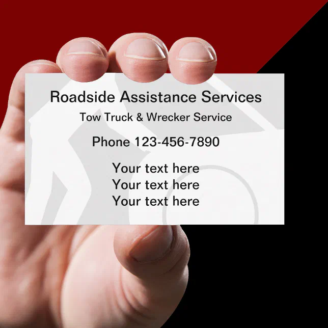 Automotive Roadside Assistance Towing Business Card | Zazzle