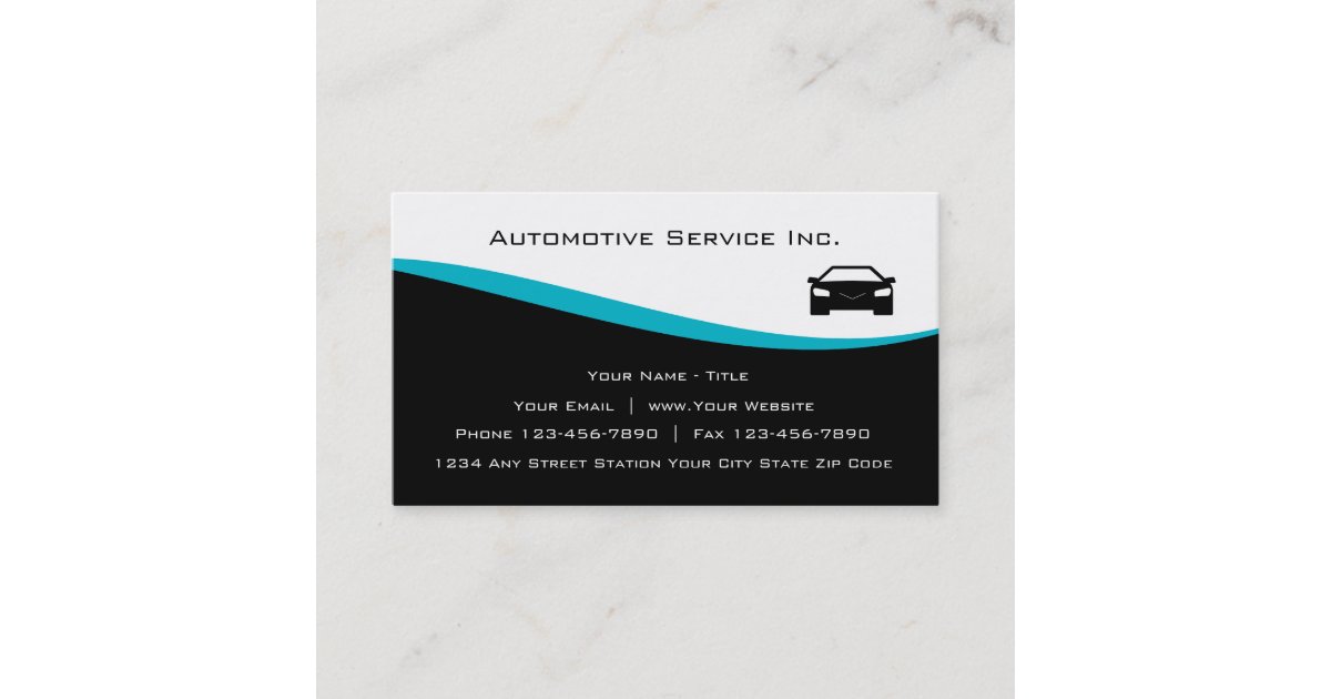 Automotive Service Business Cards | Zazzle
