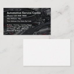 Automotive Service Center Business Card | Zazzle