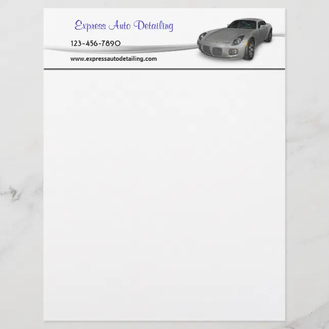 Automotive Service Letterhead | Zazzle