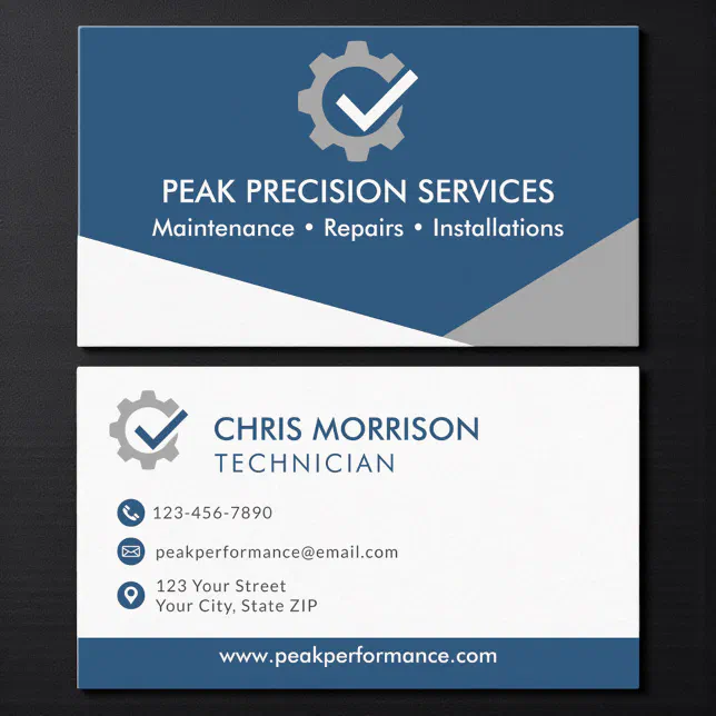 Automotive Service Technician Business Card | Zazzle