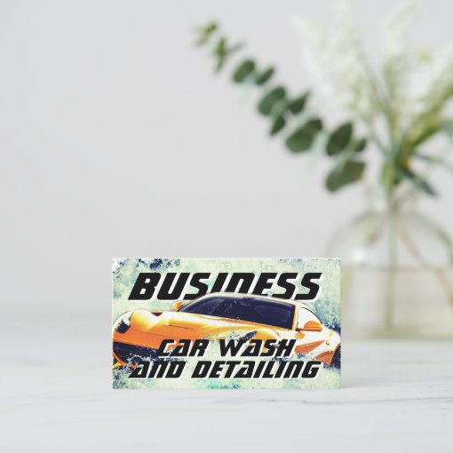 Automotive style water splash business card | Zazzle