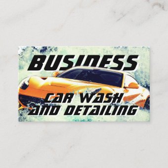 Automotive style water splash business card | Zazzle