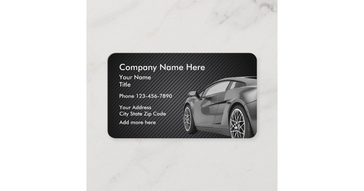 Automotive Theme Design Business Card | Zazzle