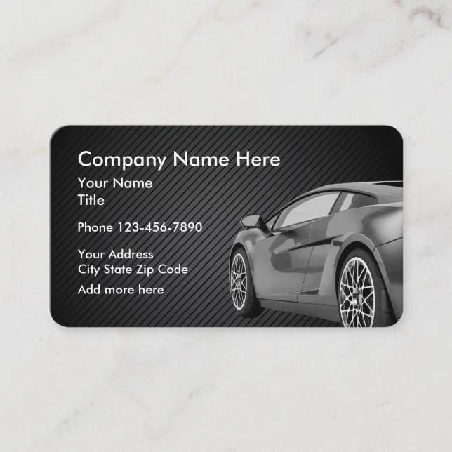 Automotive Theme Design Business Card | Zazzle