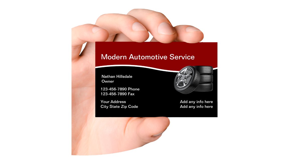 Automotive Theme With TIres Stacked Business Card | Zazzle