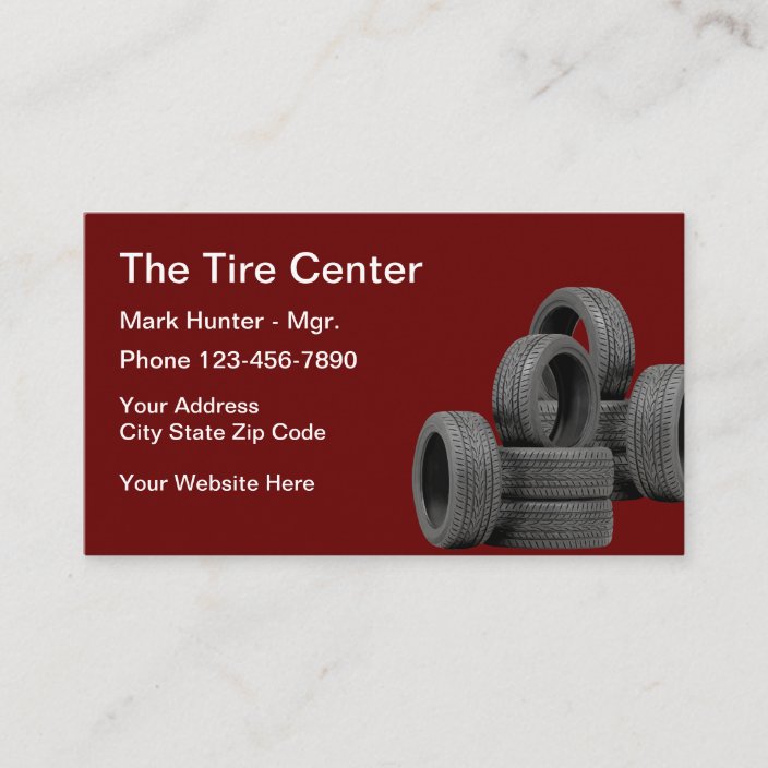 Automotive Tire Center Simple Design Business Card | Zazzle.com