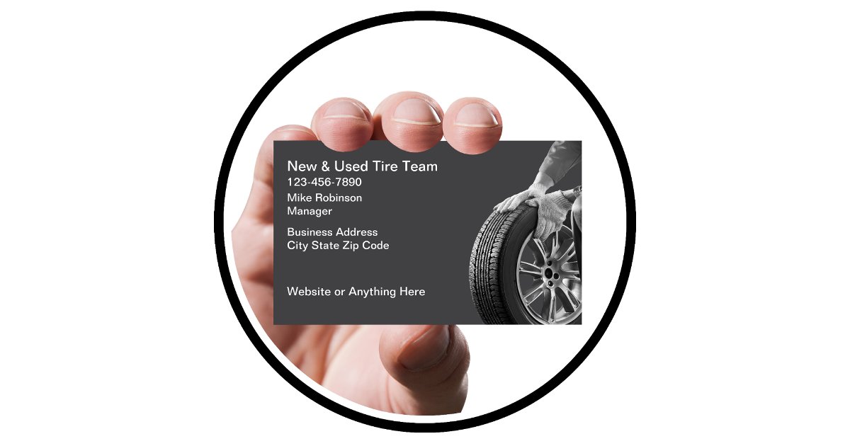 Automotive Tire Store Retail Business Cards | Zazzle