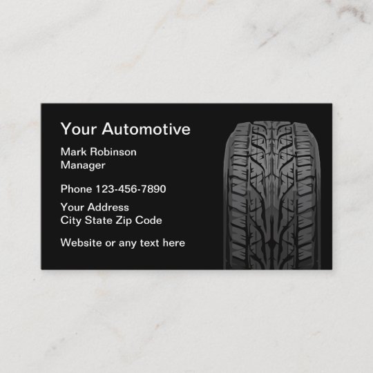 Automotive Tire Theme Business Card | Zazzle.com