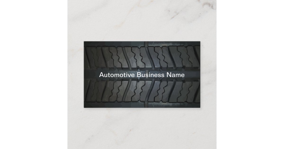 Automotive Tire Tread Background Business Card | Zazzle