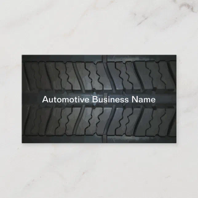 Automotive Tire Tread Background Business Card | Zazzle