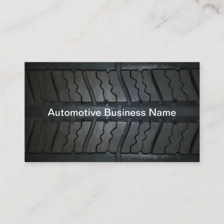 Automotive Tire Tread Background Business Card | Zazzle