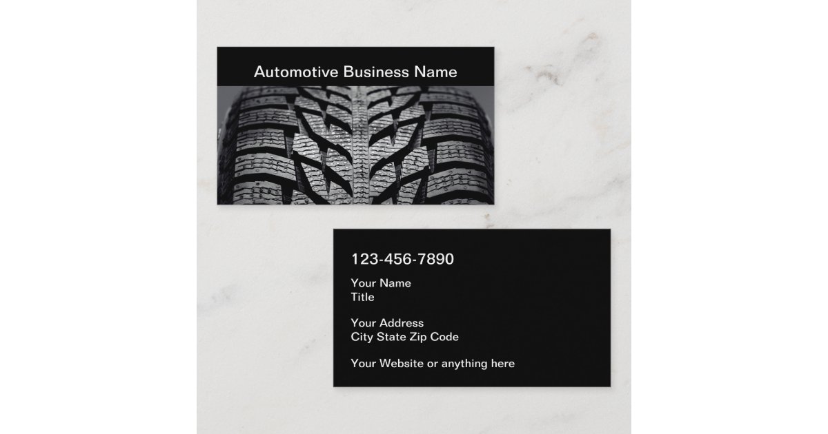 Automotive Tire Tread Theme Business Card | Zazzle