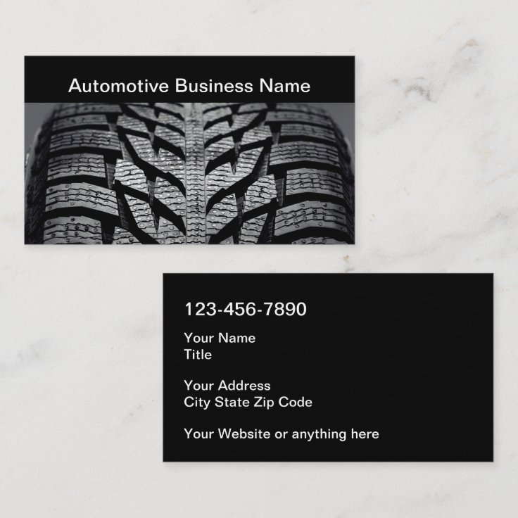 Automotive Tire Tread Theme Business Card | Zazzle