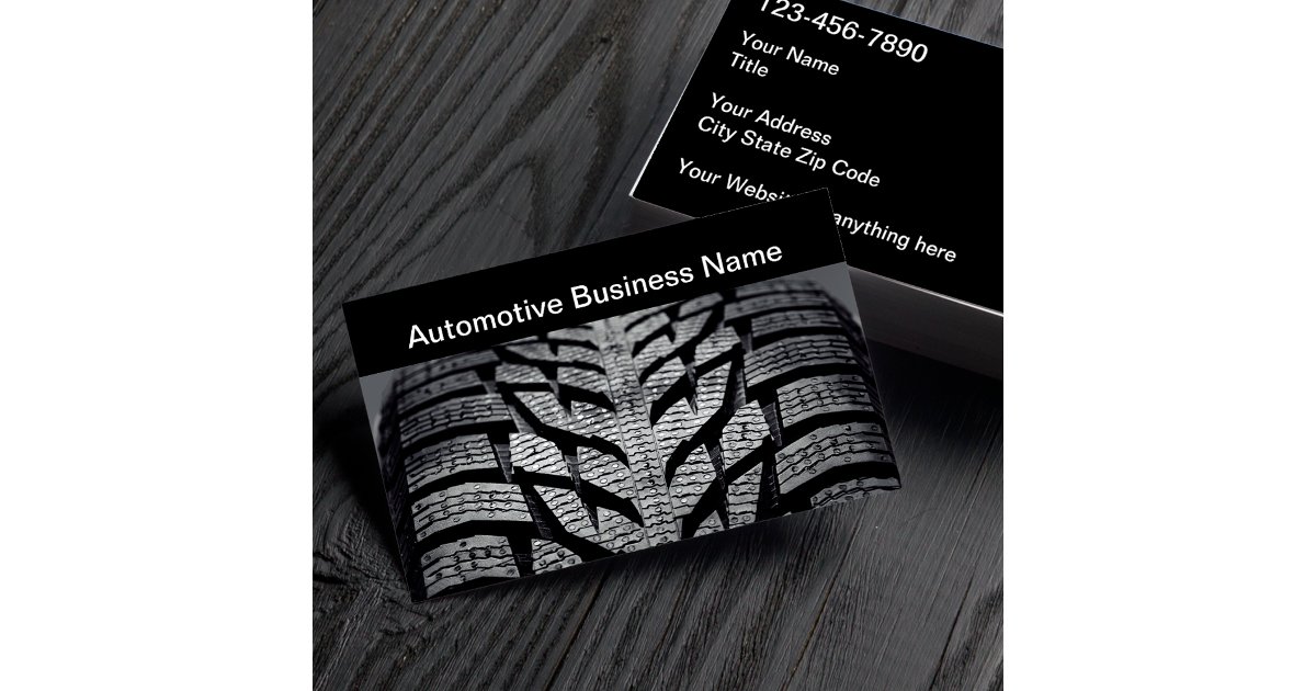 Automotive Tire Tread Theme Business Card | Zazzle