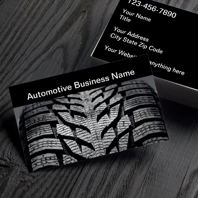 Automotive Tire Tread Theme Business Card | Zazzle