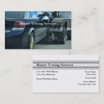 Automotive Towing Business Cards | Zazzle