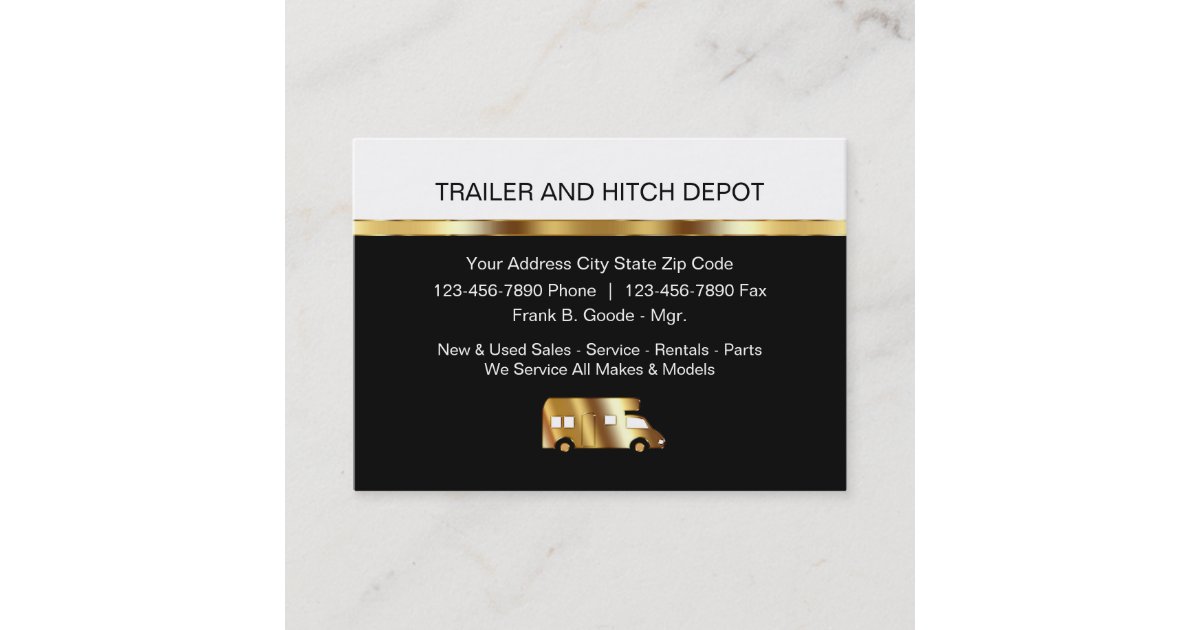 Automotive Trailers Business Cards | Zazzle