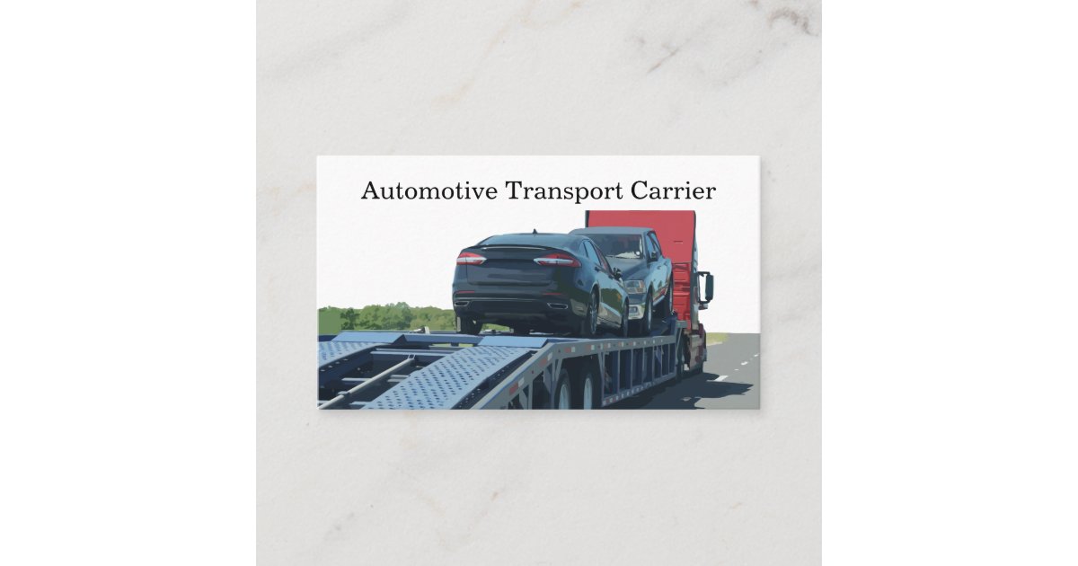 Automotive Transport Car Carrier Business Card | Zazzle