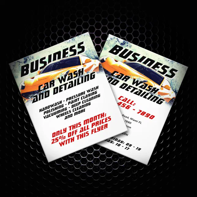 Automotive water splash flyer | Zazzle