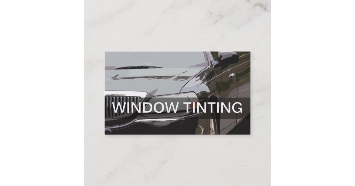 Automotive Window Tinting Business Cards | Zazzle.com
