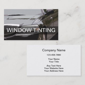 Automotive Window Tinting Business Cards | Zazzle