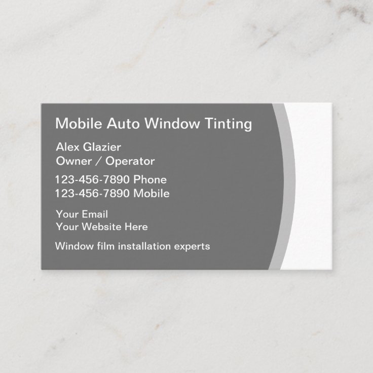 Automotive Window Tinting Business Cards | Zazzle