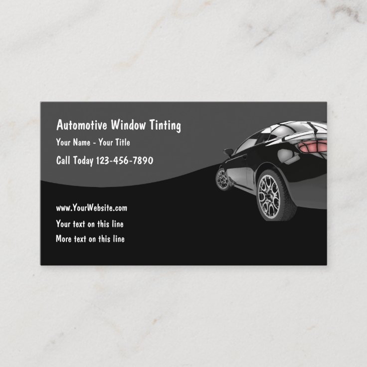 Automotive Window Tinting Business Cards | Zazzle