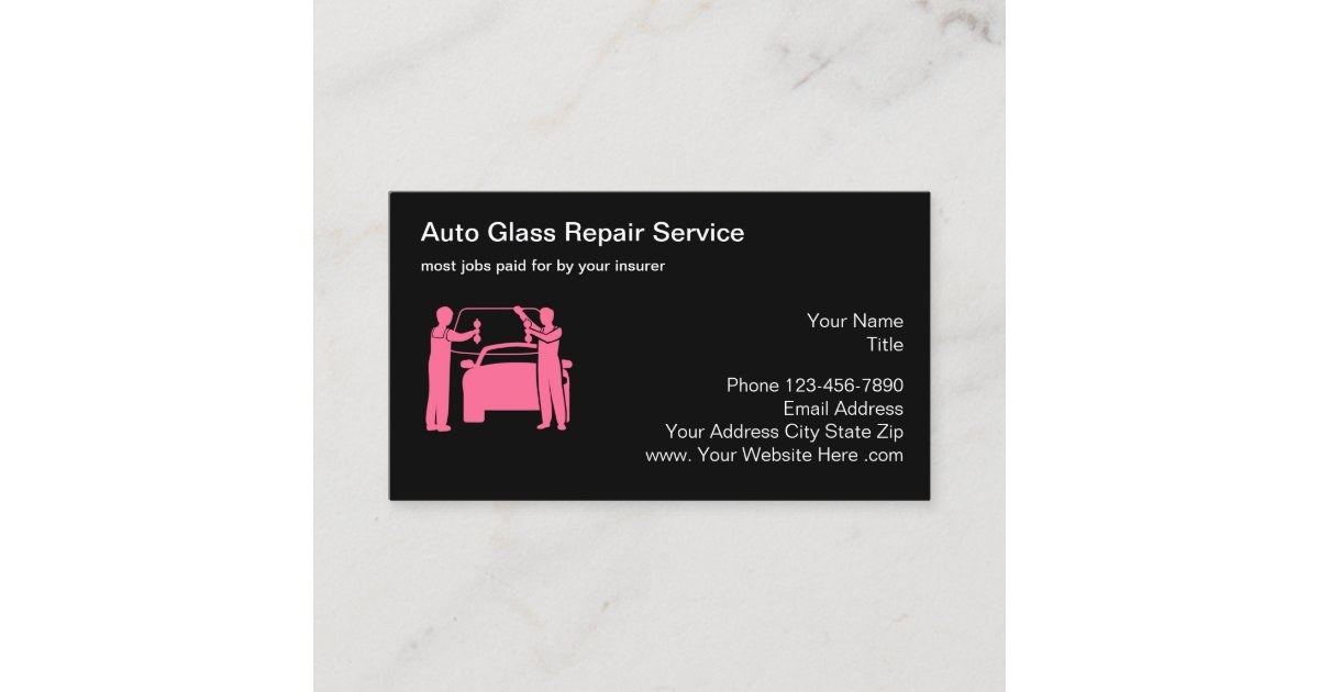 Automotive Window Windshield Repair Business Cards | Zazzle