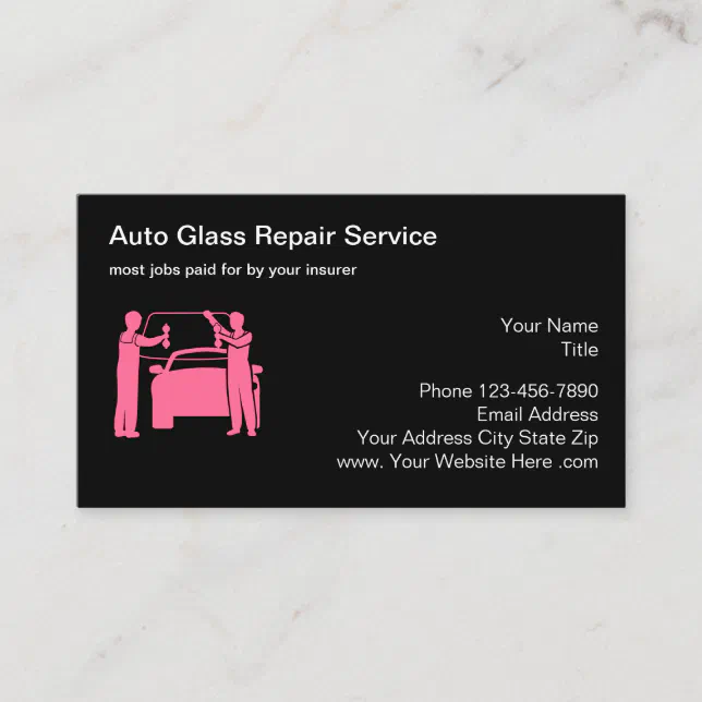 Automotive Window Windshield Repair Business Cards | Zazzle
