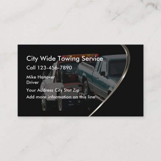 Automotive Wrecker Towing Business Card | Zazzle.com