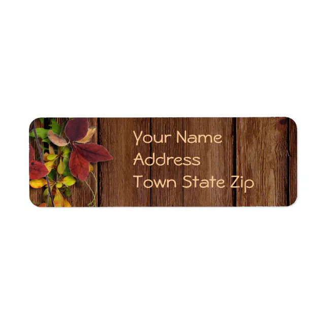 Autumn address labels | Zazzle