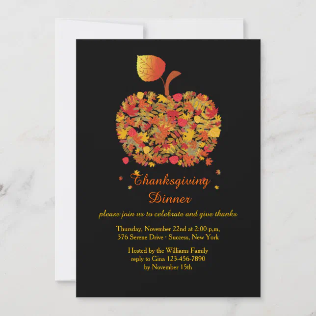 Autumn Apple Invitation | Zazzle