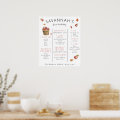 Autumn Apples First Birthday Milestone Poster | Zazzle