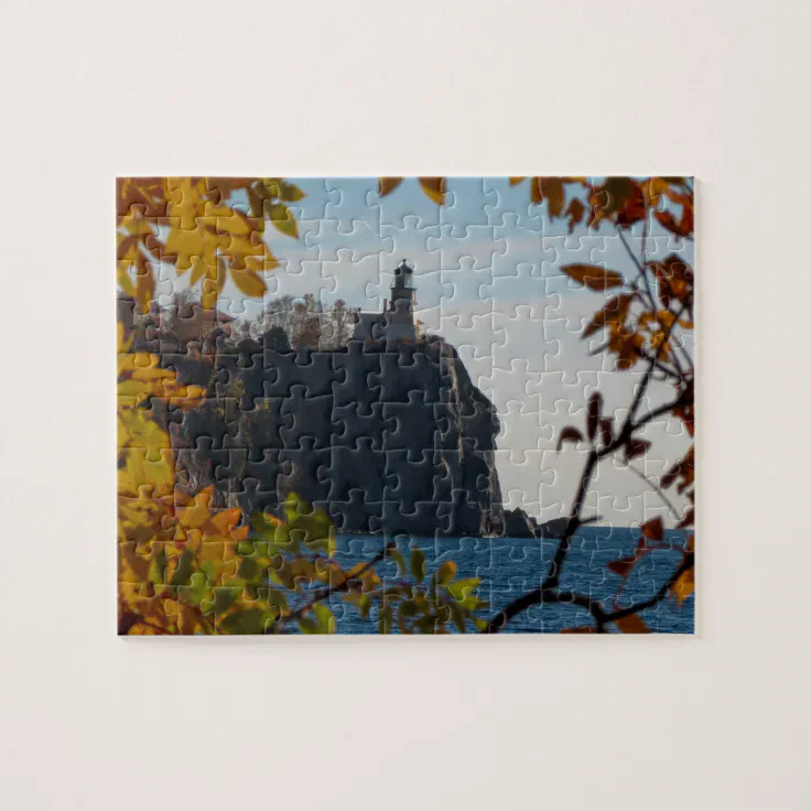 Autumn at Split Rock Lighthouse Jigsaw Puzzle | Zazzle
