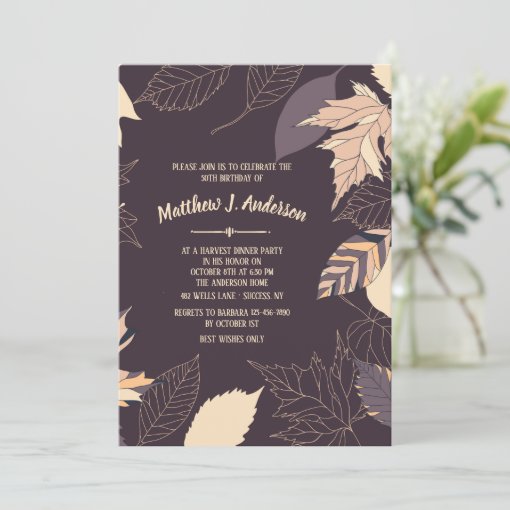 Autumn Background Invitation | Zazzle