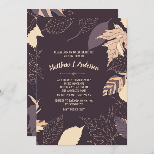 Autumn Background Invitation | Zazzle